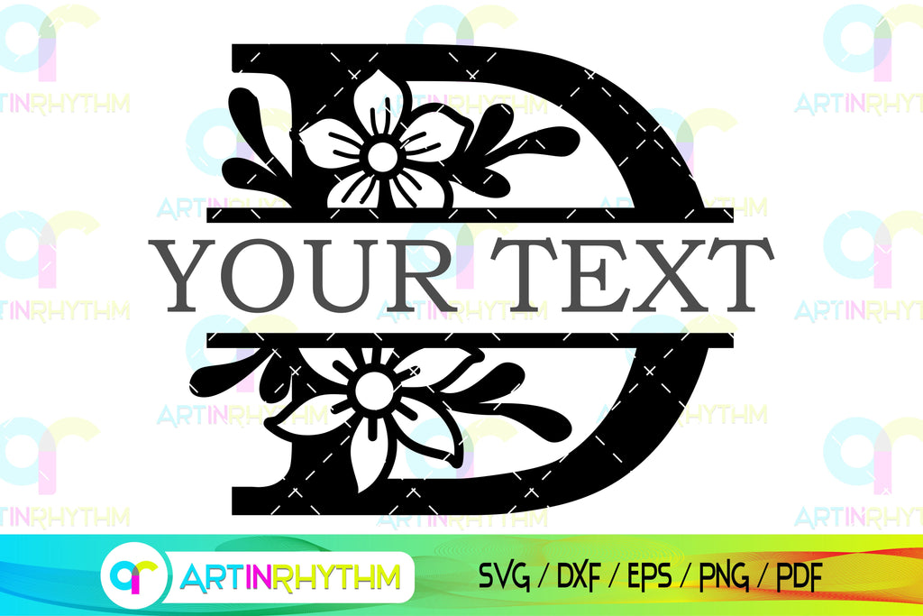 Split letter d monogram, Alphabet svg - So Fontsy