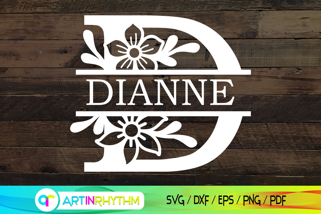 Split letter d monogram, Alphabet svg - So Fontsy
