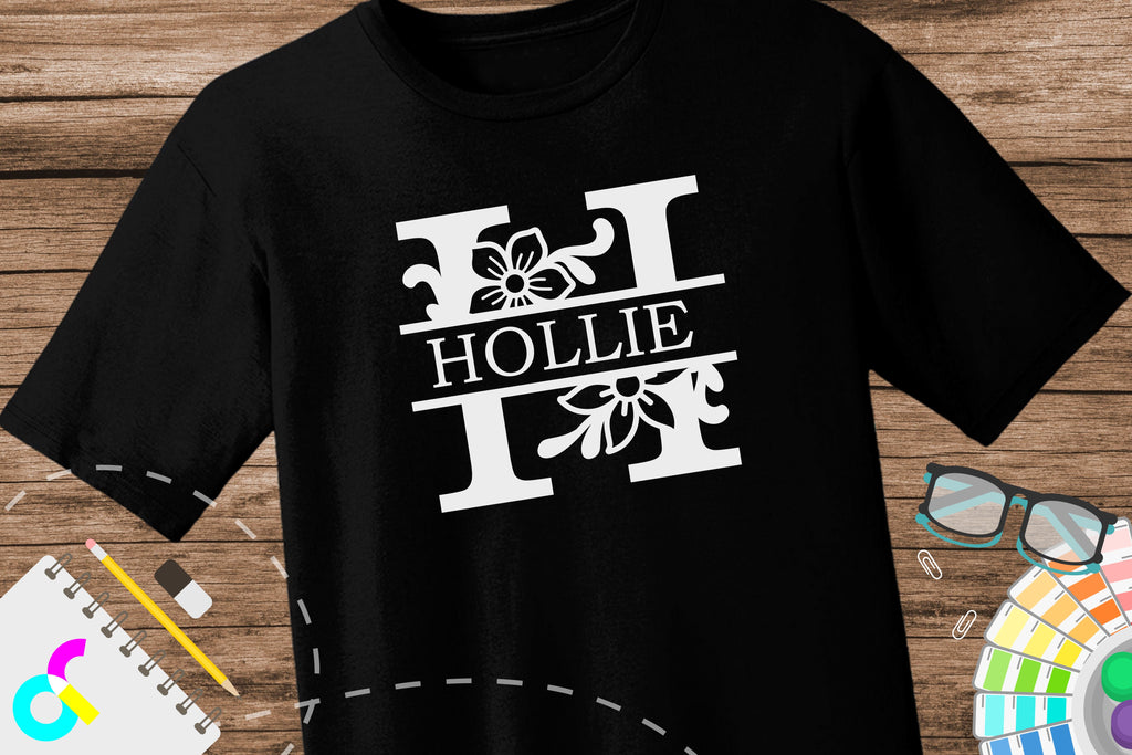 Split letter H monogram, Alphabet svg - So Fontsy