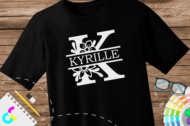 Split letter k monogram, Alphabet svg - So Fontsy