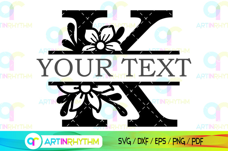 Split letter k monogram, Alphabet svg - So Fontsy