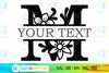 Split letter M monogram, Alphabet svg - So Fontsy