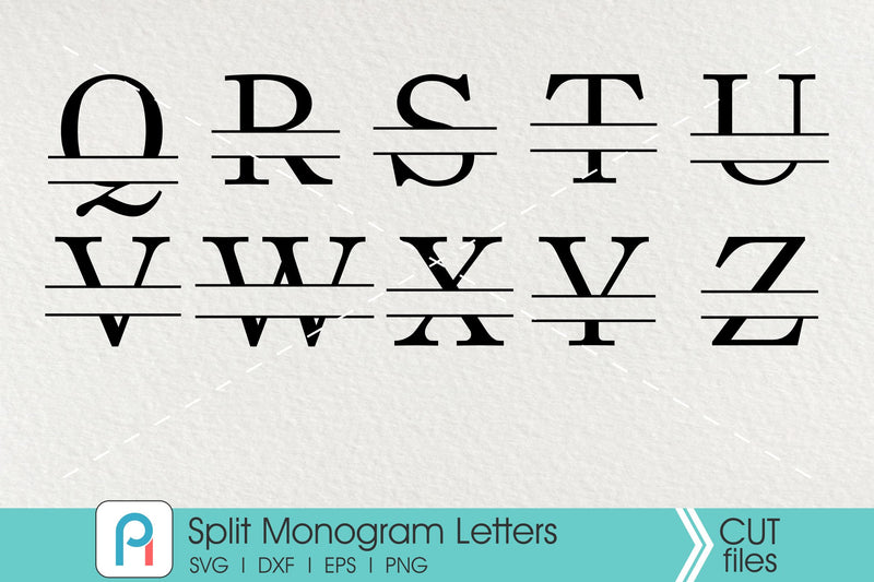 Split Letter Monogram Svg, Letter Monogram Svg - So Fontsy