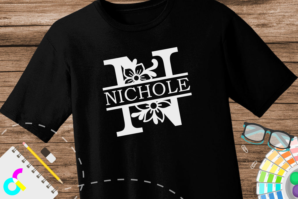 Split letter N monogram, Alphabet svg - So Fontsy