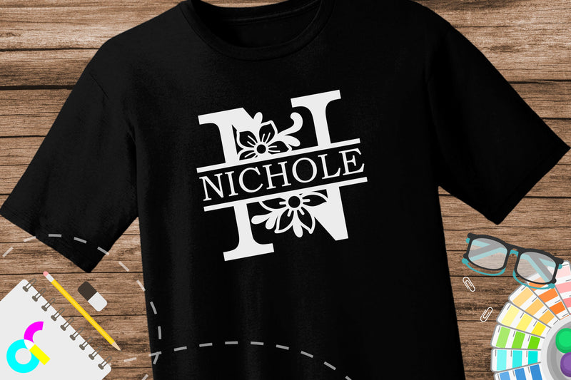 Split letter N monogram, Alphabet svg - So Fontsy