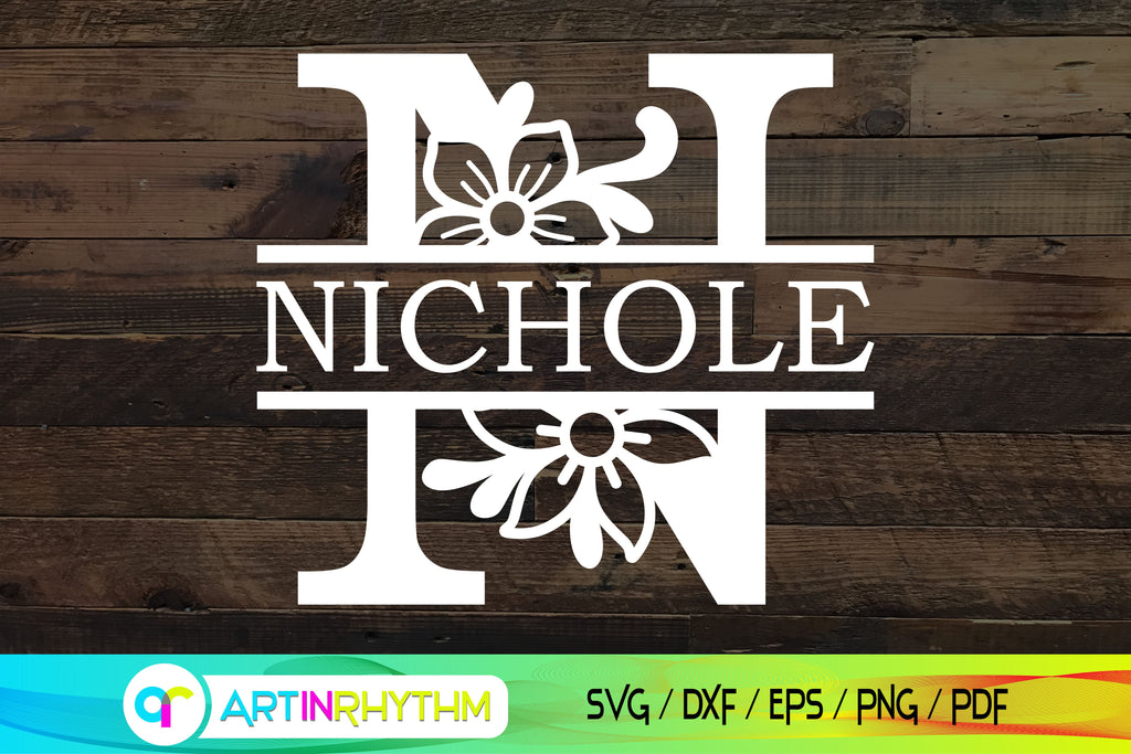 Split letter N monogram, Alphabet svg - So Fontsy