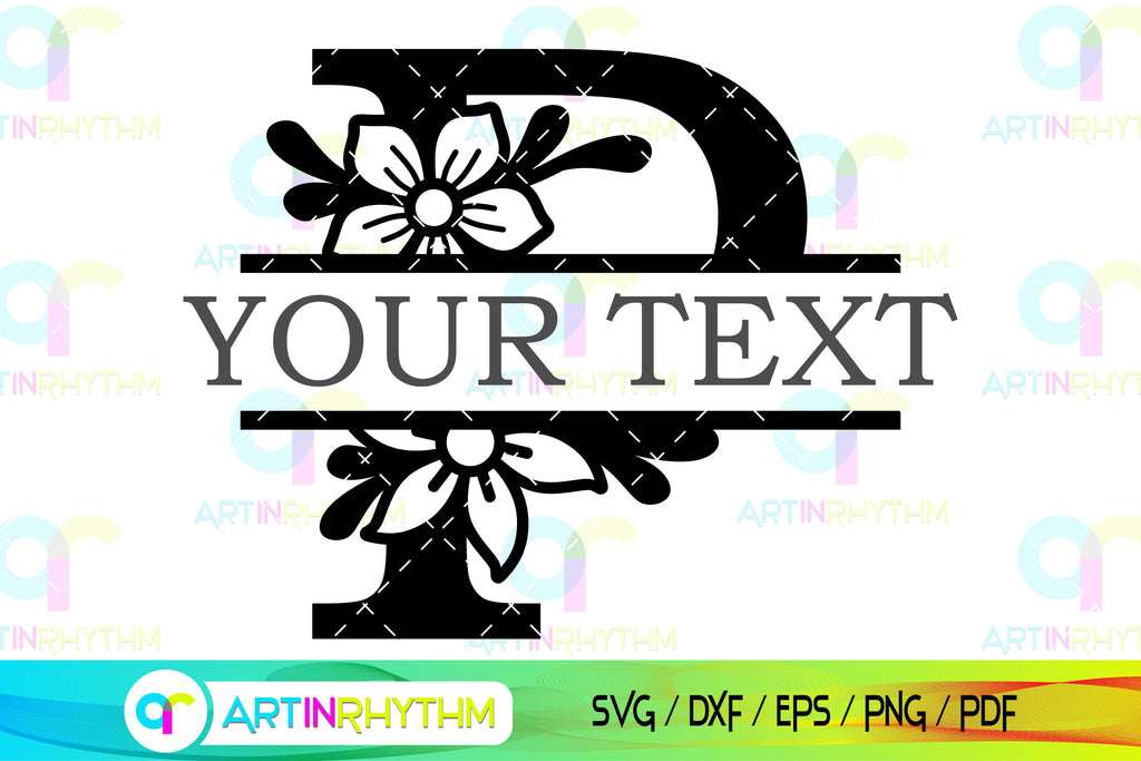 Split letter P monogram, Alphabet svg - So Fontsy