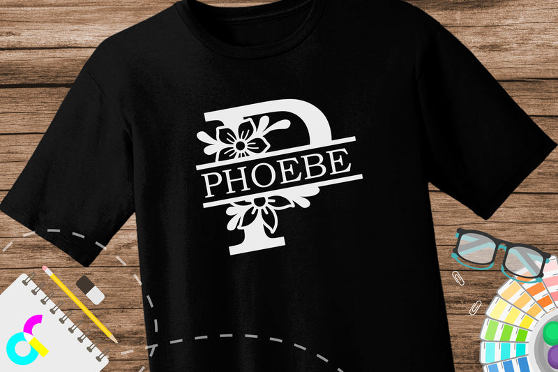 Split letter P monogram, Alphabet svg - So Fontsy