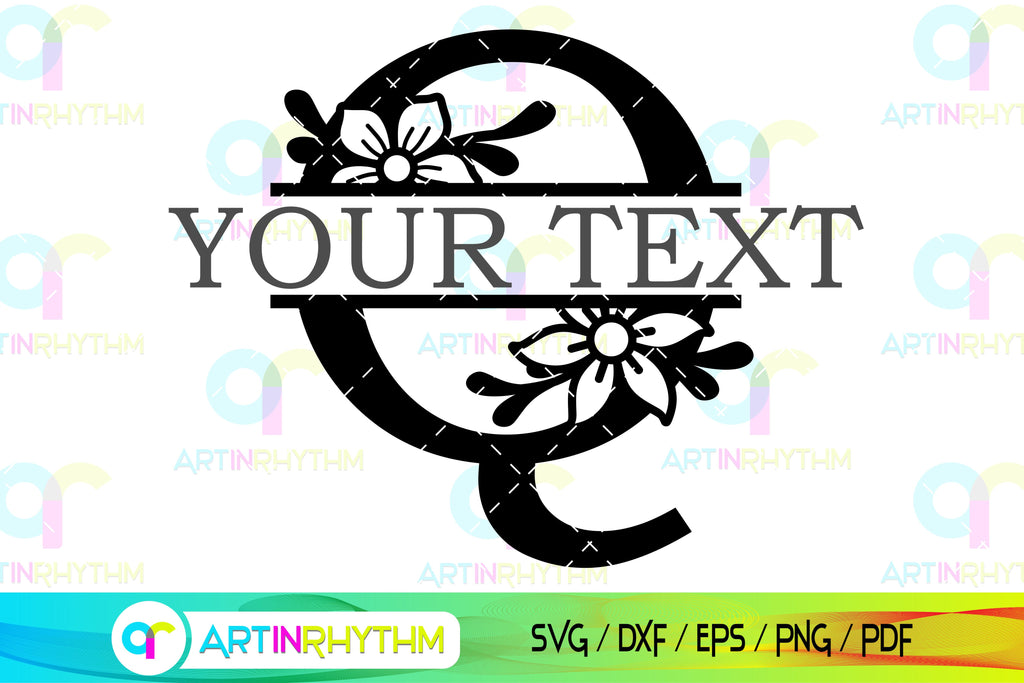 Split letter Q monogram, Alphabet svg - So Fontsy