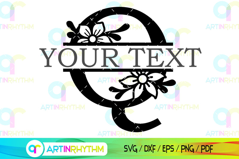 Split letter Q monogram, Alphabet svg - So Fontsy
