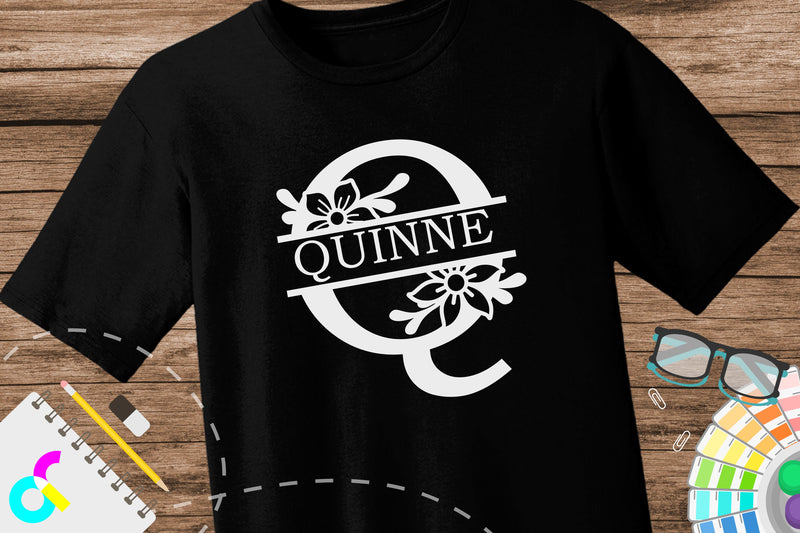 Split letter Q monogram, Alphabet svg - So Fontsy