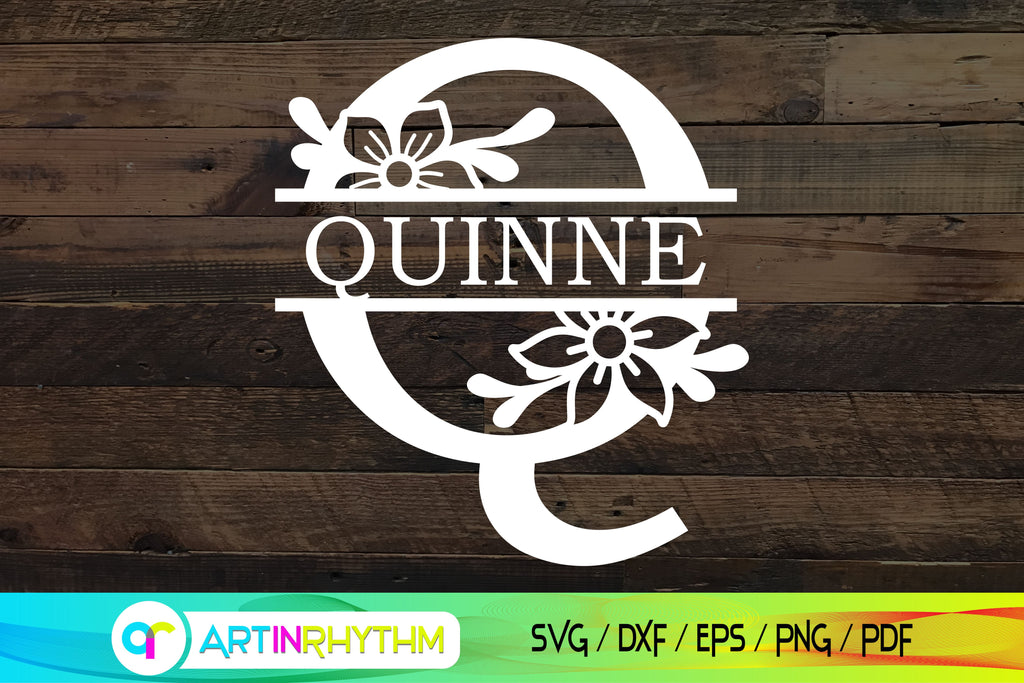 Split letter Q monogram, Alphabet svg - So Fontsy