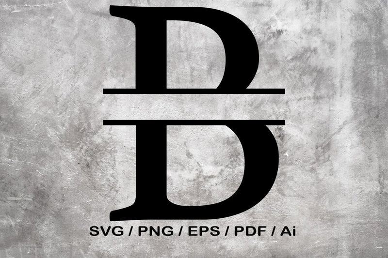 Split Letter SVG, Letter B SVG, Split Monogram SVG, Split Frame ...