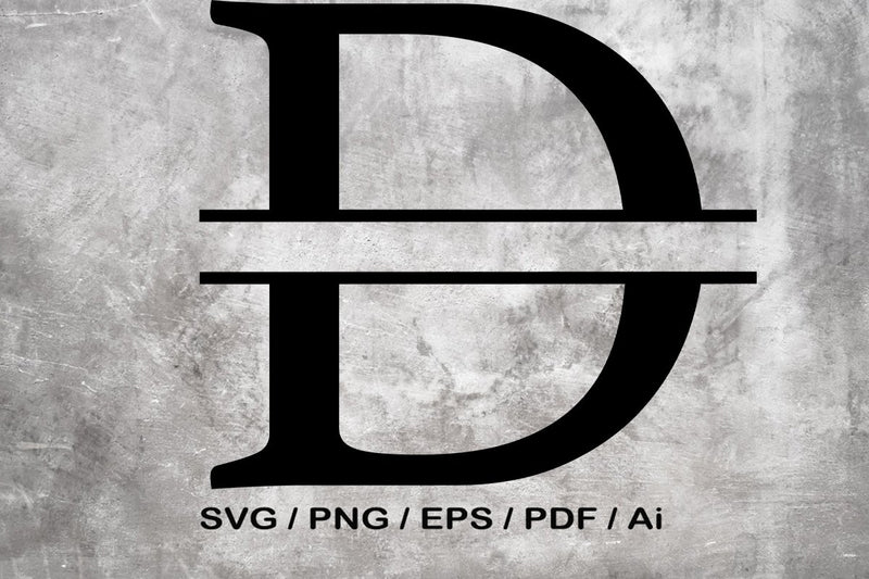 Split Letter SVG, Letter D SVG, Split Monogram SVG, Split Frame ...