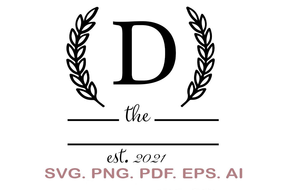 Split Letter SVG, Letter D SVG, Split Monogram SVG, Split Frame ...