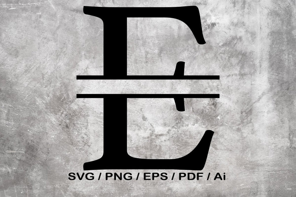 Split Letter SVG, Letter E SVG, Split Monogram SVG, Split Frame ...