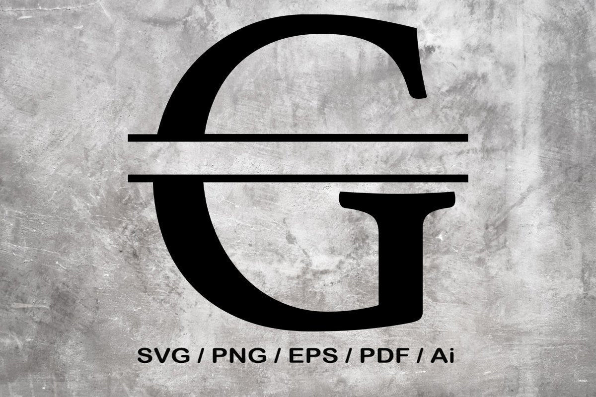 Split Letter SVG, Letter G SVG, Split Monogram SVG, Split Frame ...