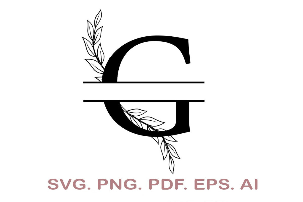 Split Letter SVG, Letter G SVG, Split Monogram SVG, Split Frame ...