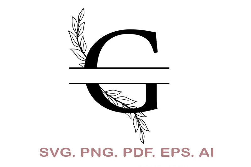 Split Letter SVG, Letter G SVG, Split Monogram SVG, Split Frame ...