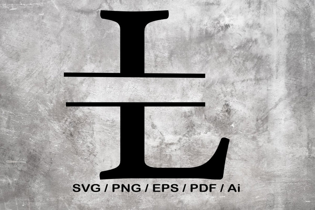 Split Letter SVG, Letter L SVG, Split Monogram SVG, Split Frame ...