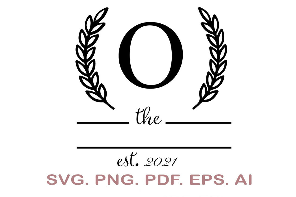 Split Letter SVG, Letter O SVG, Split Monogram SVG, Split Frame ...
