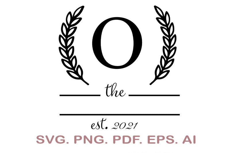 Split Letter SVG, Letter O SVG, Split Monogram SVG, Split Frame ...