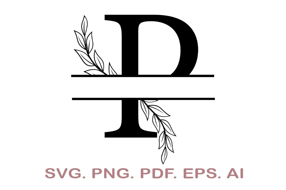 Split Letter SVG, Letter P SVG, Split Monogram SVG, Split Frame ...