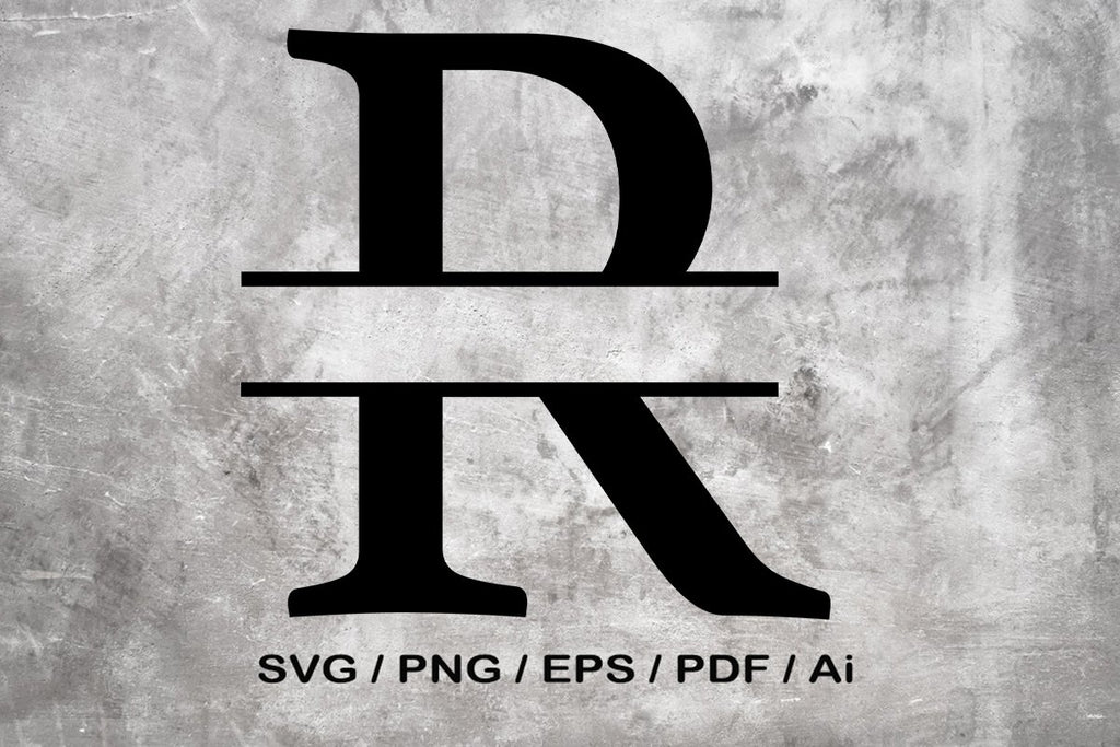 Split Letter SVG, Letter R SVG, Split Monogram SVG, Split Frame ...