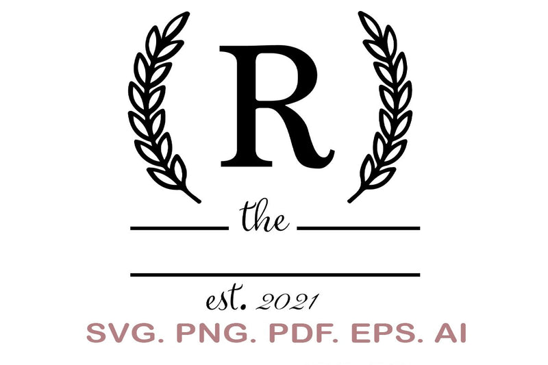 Split Letter SVG, Letter R SVG, Split Monogram SVG, Split Frame ...