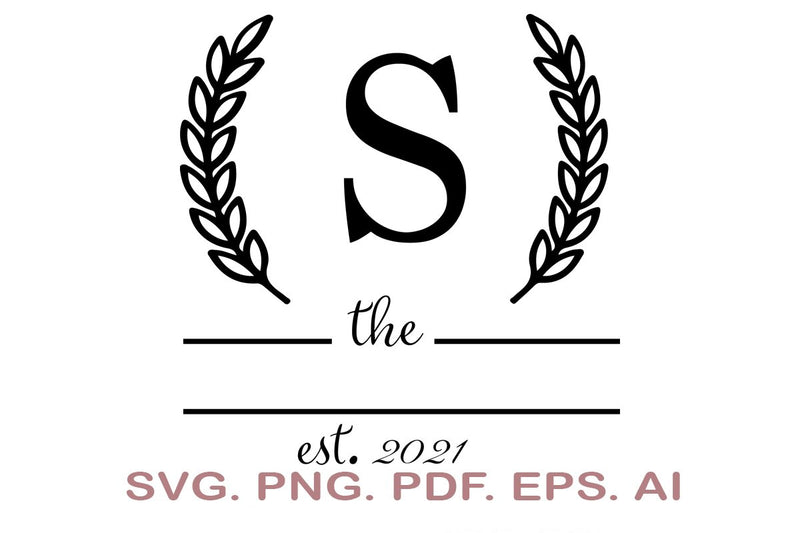 Split Letter SVG, Letter S SVG, Split Monogram SVG, Split Frame ...