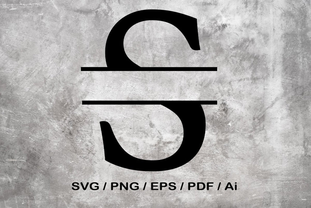 Split Letter SVG, Letter S SVG, Split Monogram SVG, Split Frame ...