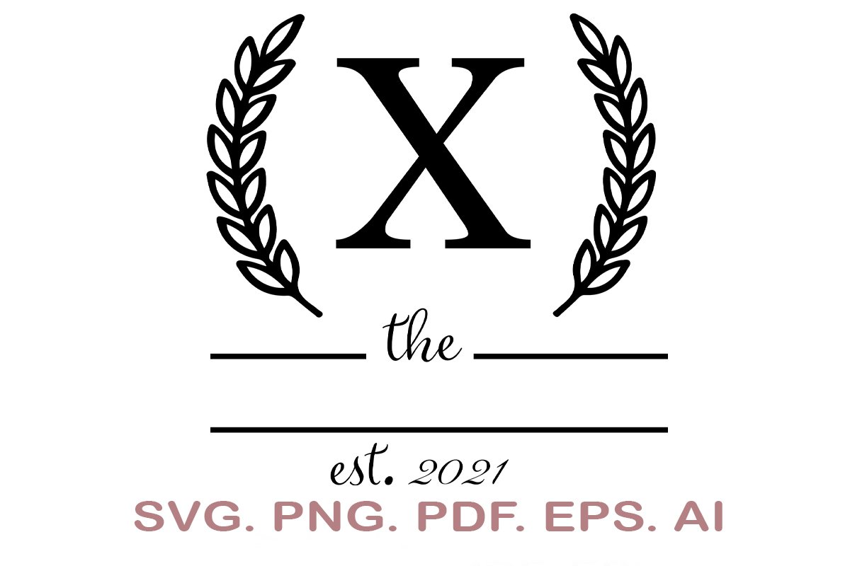 Split Letter SVG, Letter X SVG, Split Monogram SVG, Split Frame ...