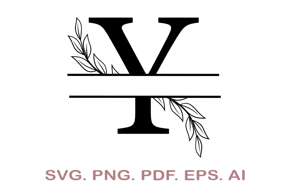 Split Letter SVG, Letter Y SVG, Split Monogram SVG, Split Frame ...