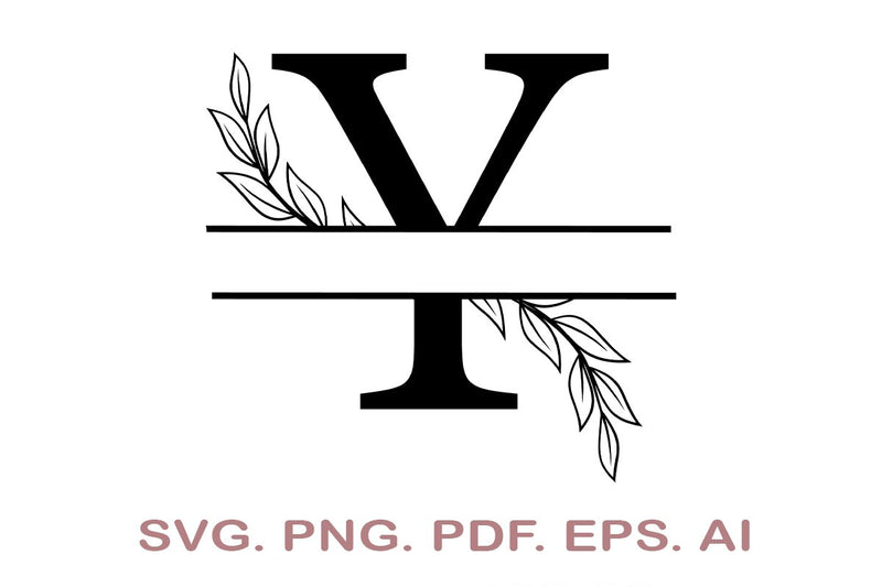 Split Letter SVG, Letter Y SVG, Split Monogram SVG, Split Frame ...