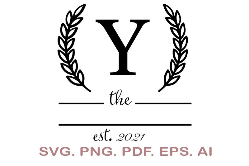 Split Letter SVG, Letter Y SVG, Split Monogram SVG, Split Frame ...