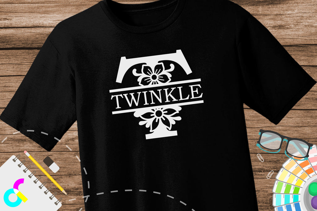 Split letter T monogram, Alphabet svg - So Fontsy