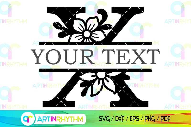 Split letter X monogram, Alphabet svg - So Fontsy