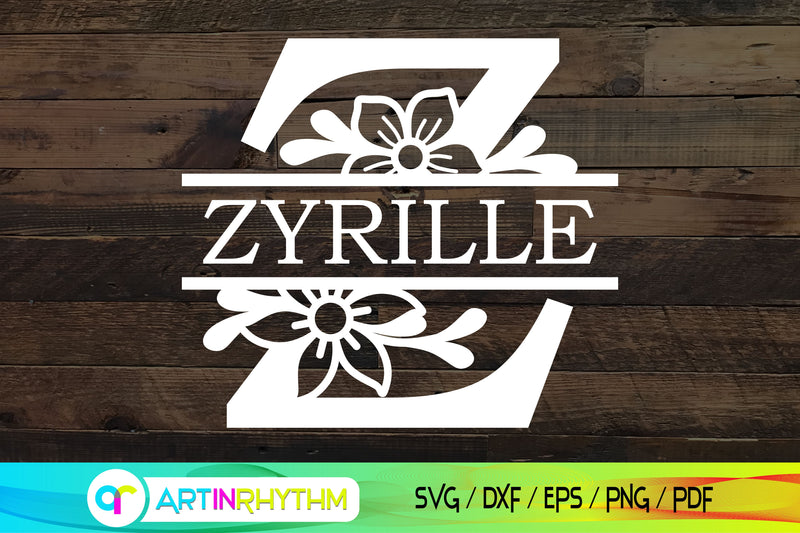 Split letter Z monogram, Alphabet svg - So Fontsy