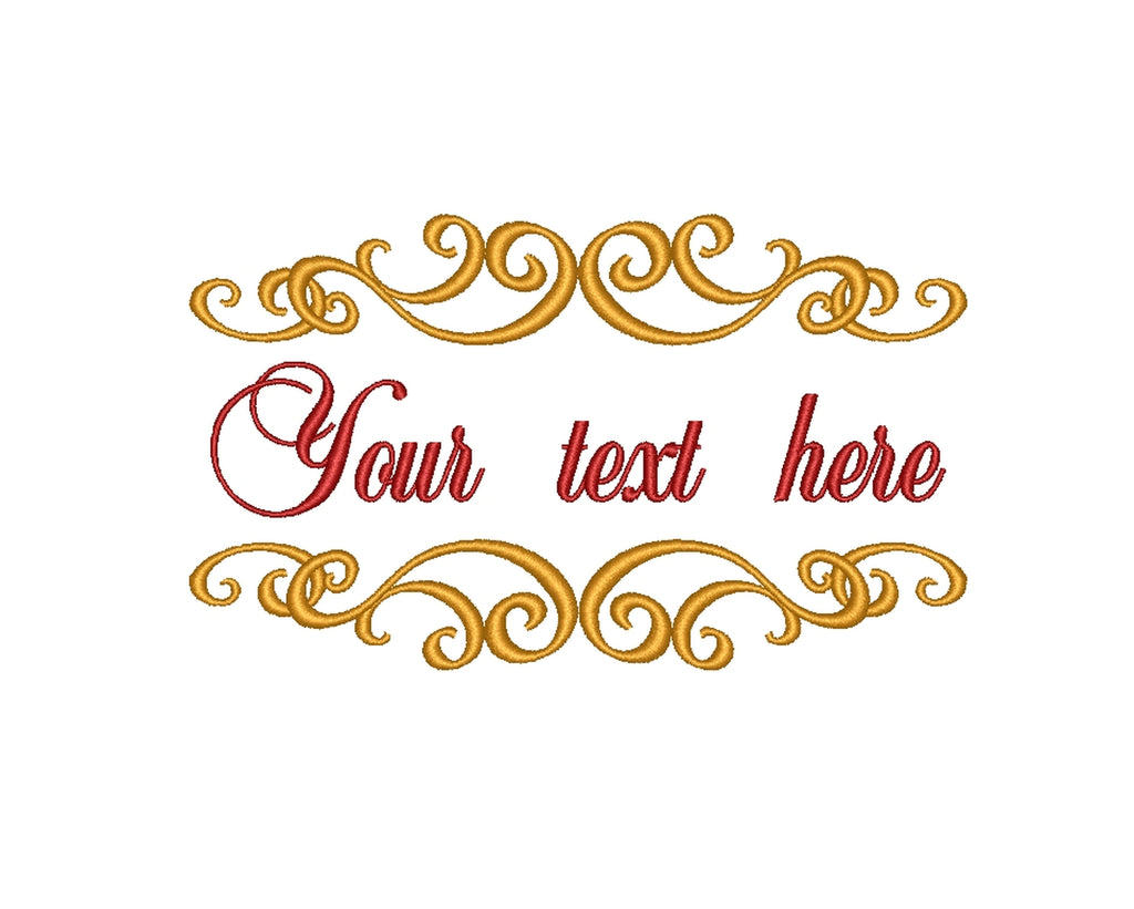 Split Monogram Frame Machine Embroidery Design, 6 sizes - So Fontsy