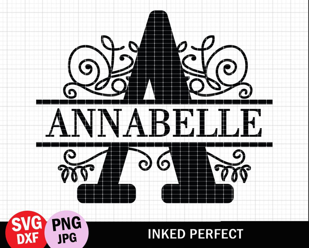 Split Monogram Letter A - So Fontsy