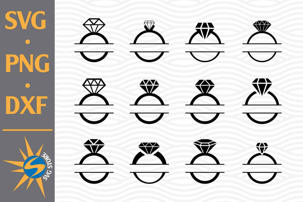 Split Ring SVG, PNG, DXF Digital Files Include - So Fontsy