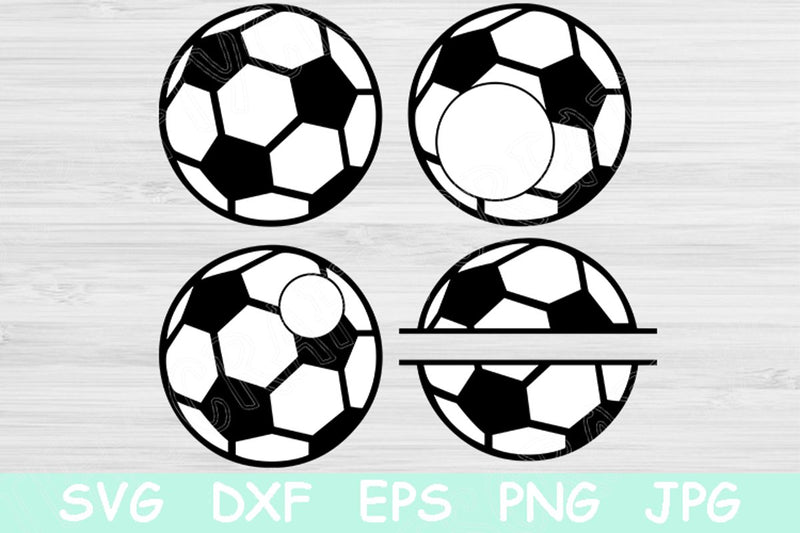 Split Soccer Svg Files for Athlete Tee. Soccer Ball Svg Dxf Cut Files ...