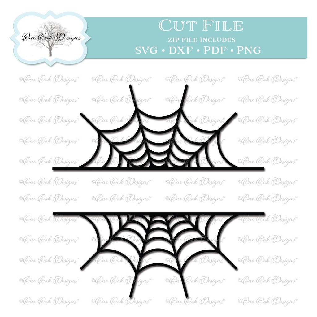 Split Spider Web SVG DXF PNG Cut File - So Fontsy