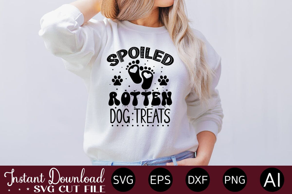 Spoiled Rotten Dog Treats SVG - So Fontsy