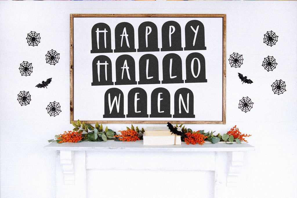Spook - Halloween Tombstone Font - So Fontsy