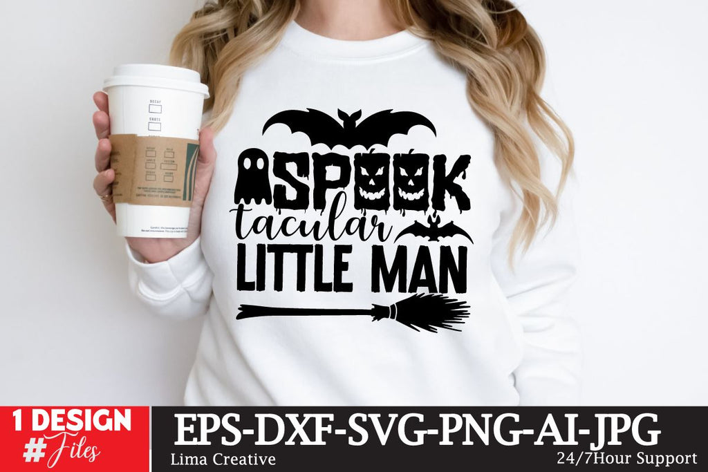 Spook Tacular Little Man SVG Cute File - So Fontsy