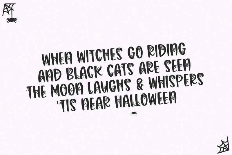 Spooked - Halloween Spider Web Font - So Fontsy