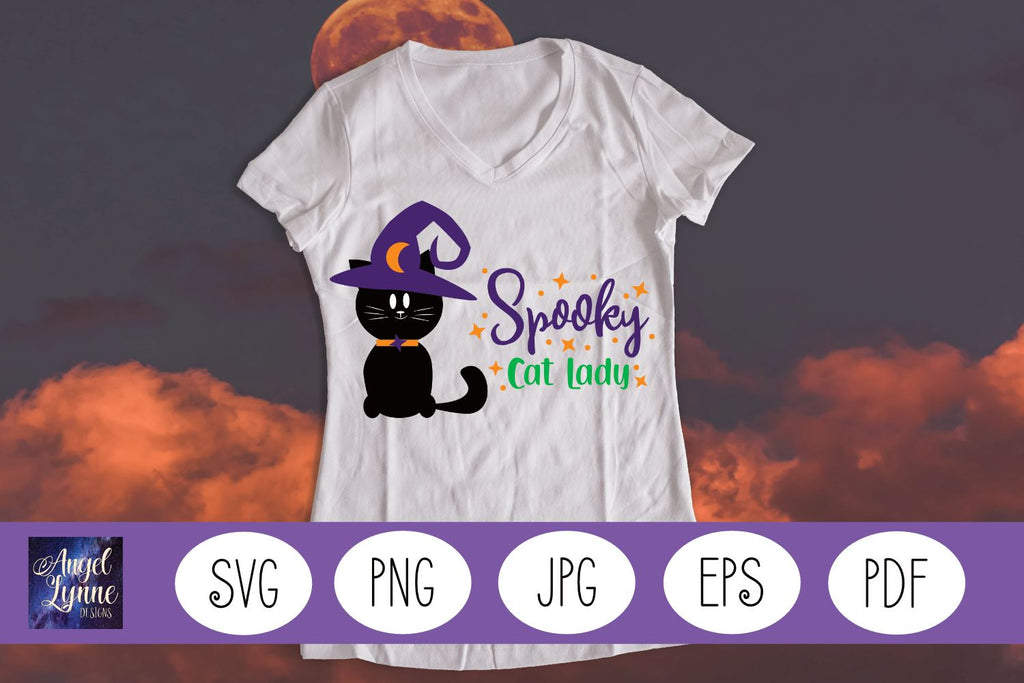Spooky Cat Lady | Halloween Quote SVG | Halloween Quotes - So Fontsy
