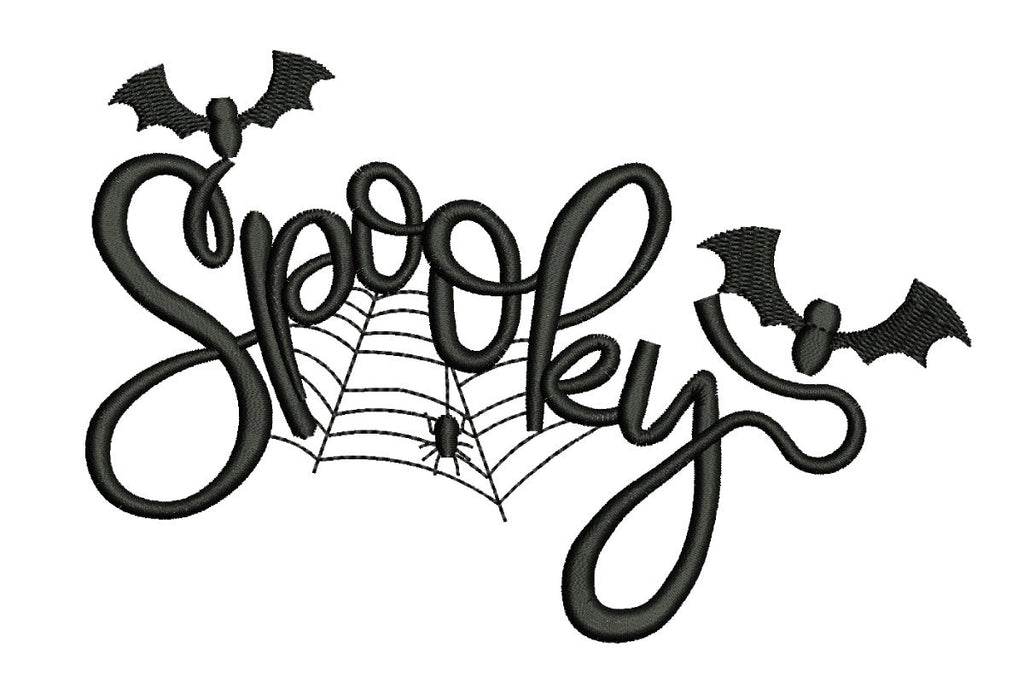 Spooky Embroidery Design, Halloween Machine Embroidery Design, spooky ...