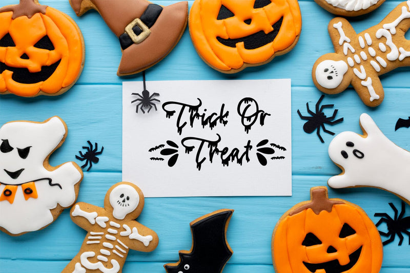 Spooky Halloween- A Dripping Script Font With Bonus Doodles - So Fontsy